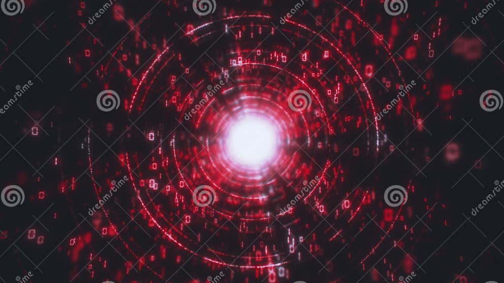 Big Data Technology Red Tunnel, Digital Lines, Information Flow ...