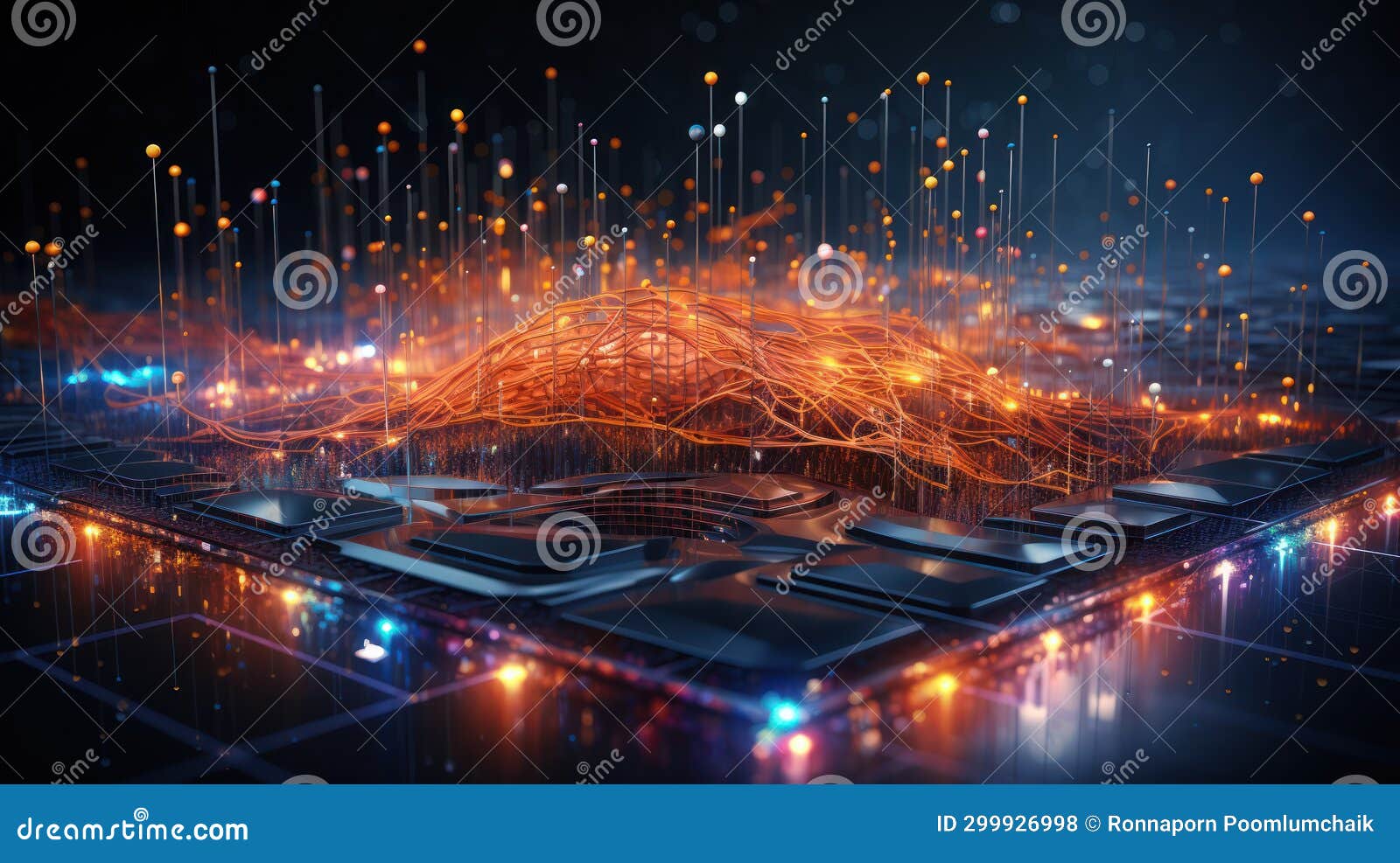 Big Data Technology and Data Science Illustration Stock Photo - Image ...