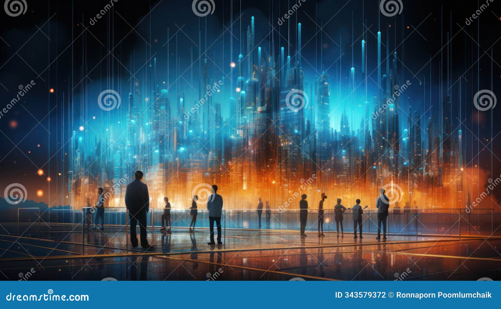 Big Data Technology and Data Science Illustration Stock Illustration ...