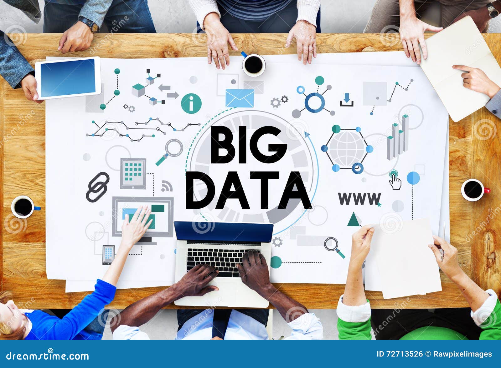 Big Data Technology Server Storage System Concept Stock Photo - Image ...