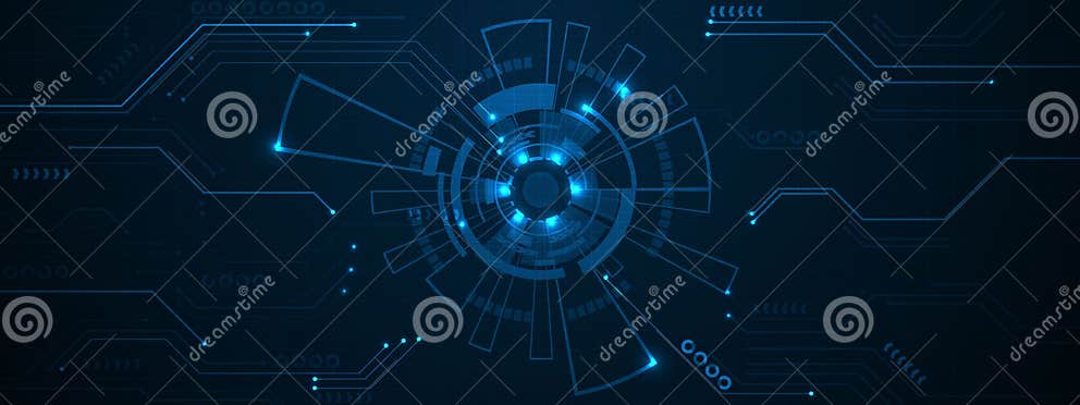 Big Data Technology Vector Background Particle Mist Network Stock