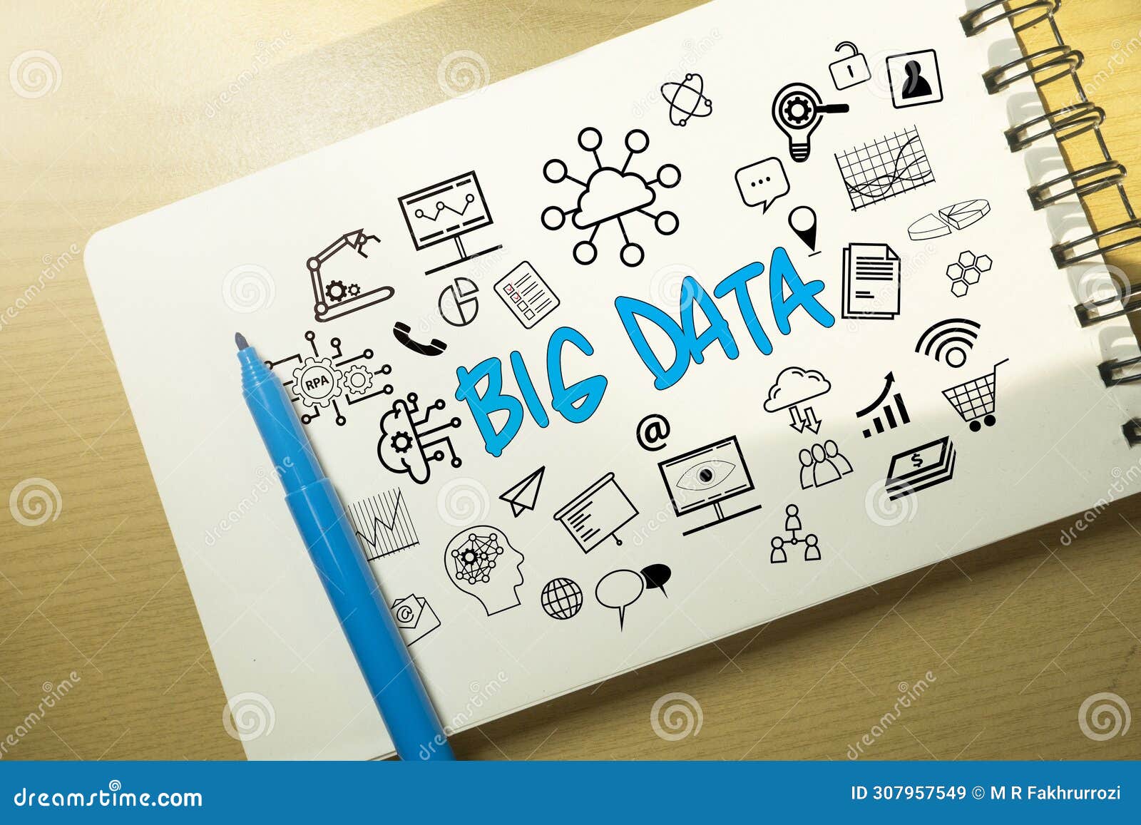 Big Data, Text Symbol Icon, Business Terms Stock Image - Image of ...