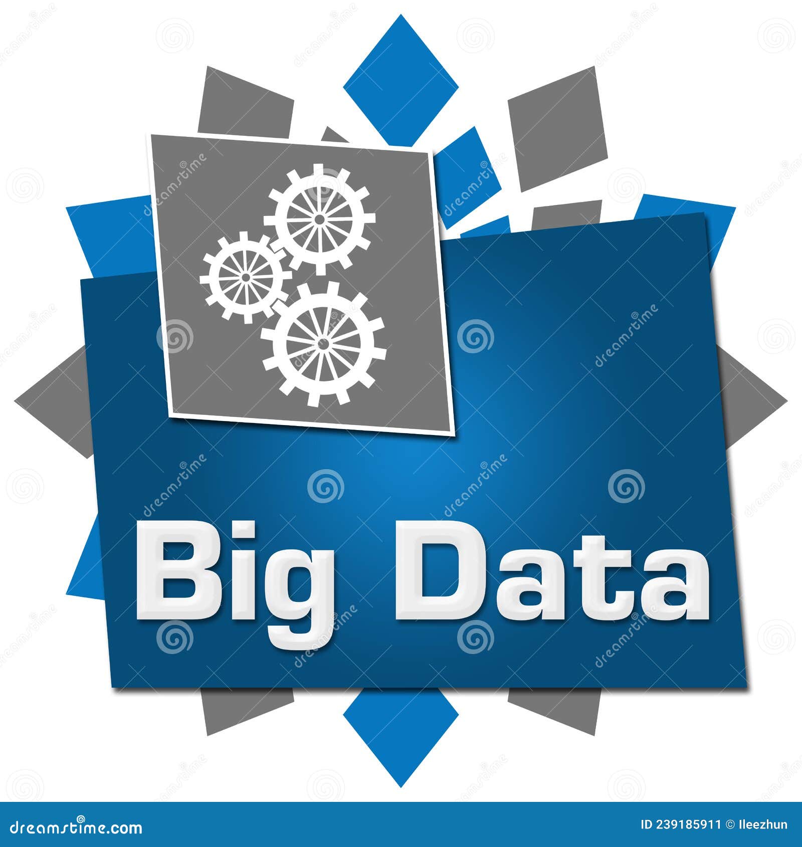 Big Data Blue Grey Circular Squares Symbol Stock Illustration ...