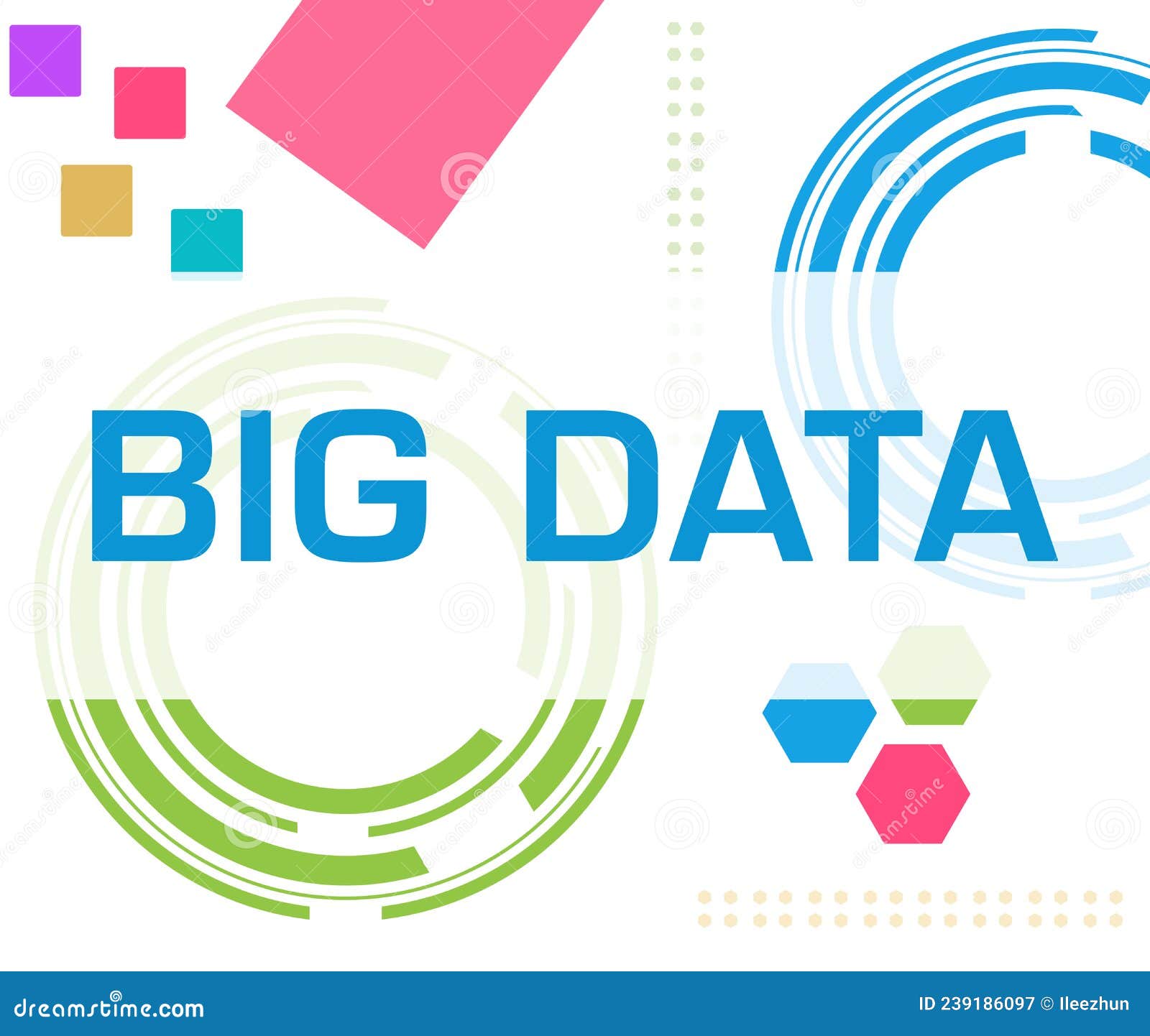 Big Data Colorful Technology Background Text Stock Illustration ...
