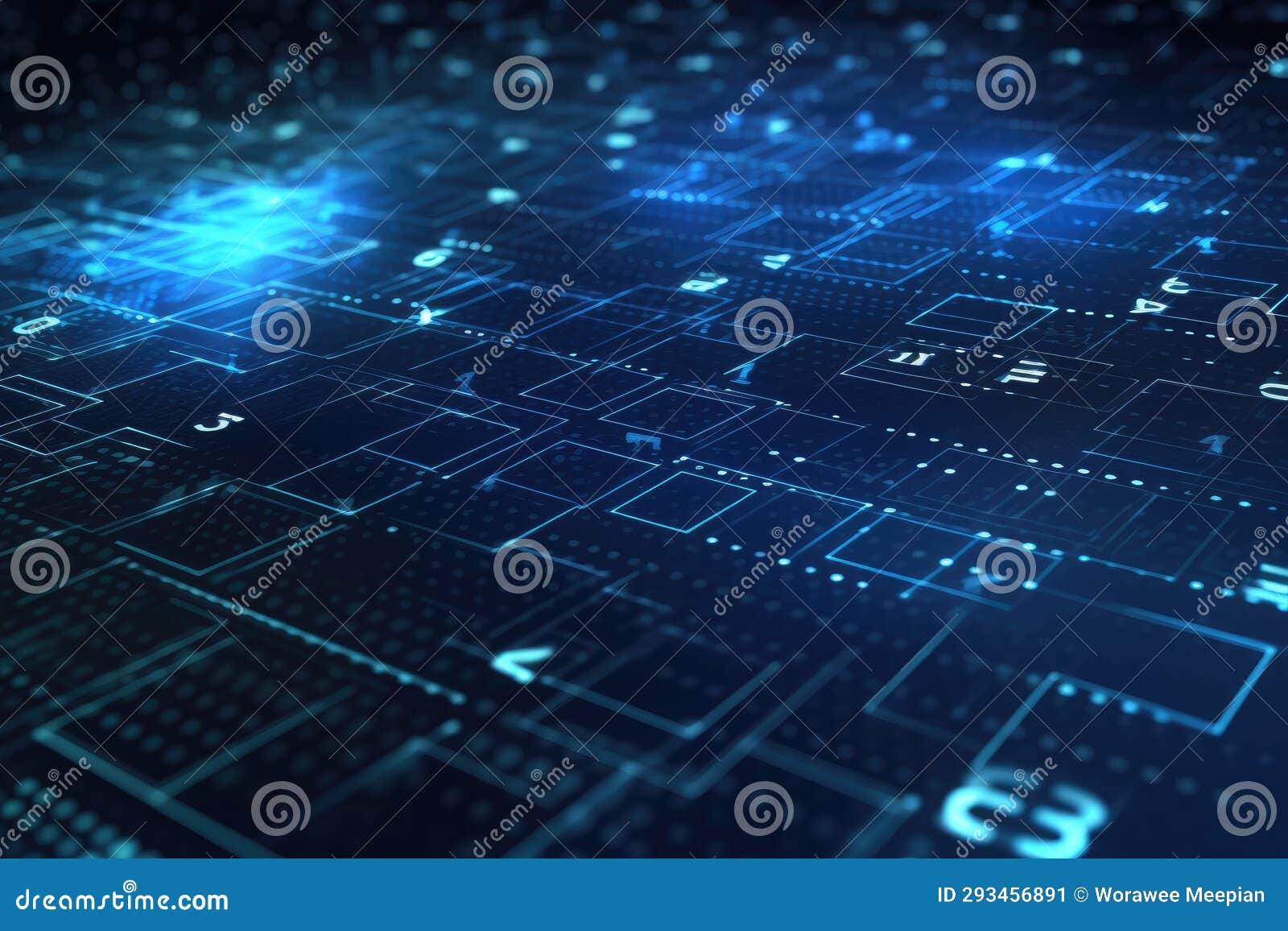 Big Data Transfer. Futuristic Technology Background Stock Image - Image ...