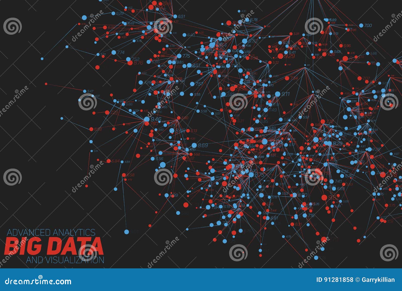 Big Data Tree Visualization. Futuristic Infographic. Information ...