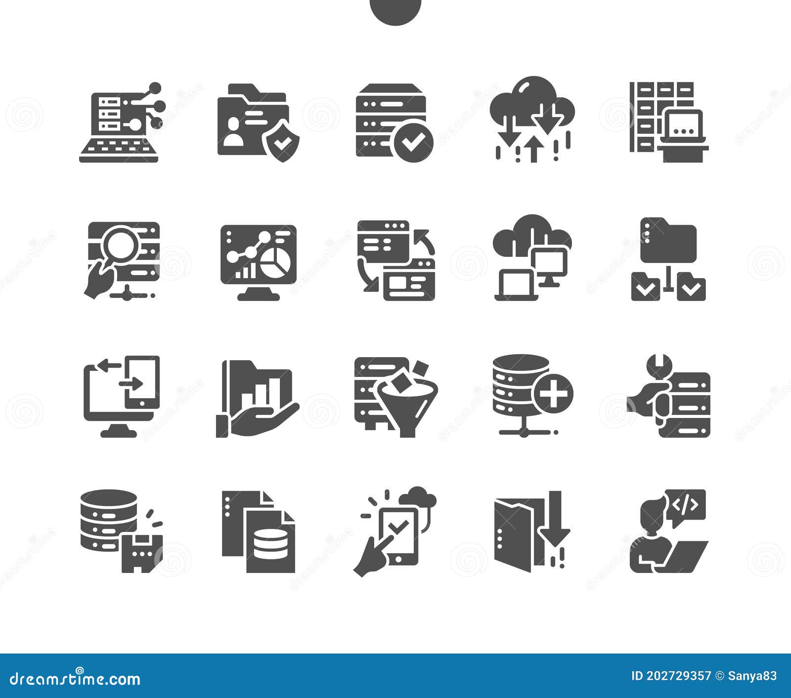 Big Data. User Analysis, Database Security Stock Vector - Illustration ...