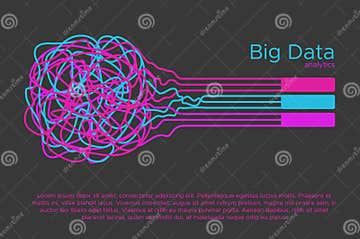 Big Data Vector Illustration. Machine Learning Algorithm for ...