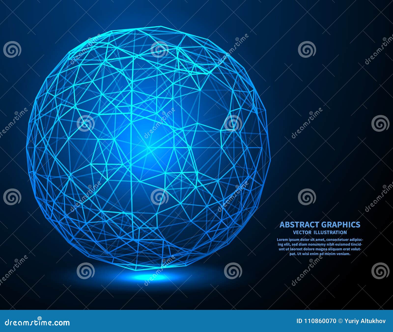 Big Data, Vector Illustration. Network Connections with Points and ...
