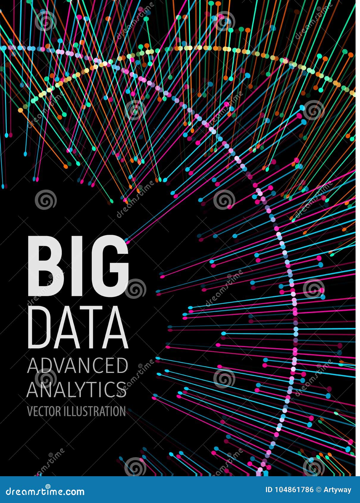 Big Data Visual Energy Fractals. Technology Network Infographic ...