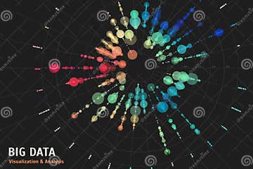 Big Data Visual Representation. Complex Big Data Analysis. Information Visualization Concept ...
