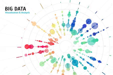 Big Data Visual Representation. Complex Big Data Analysis. Information Visualization Concept ...
