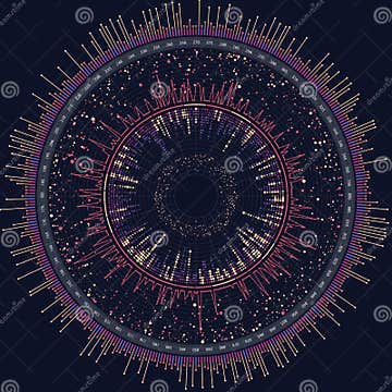 Big Data Visual Representation. Complex Big Data Analysis. Information Visualization Concept ...