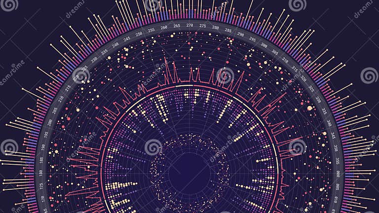 Big Data Visual Representation. Complex Big Data Analysis. Information Visualization Concept ...