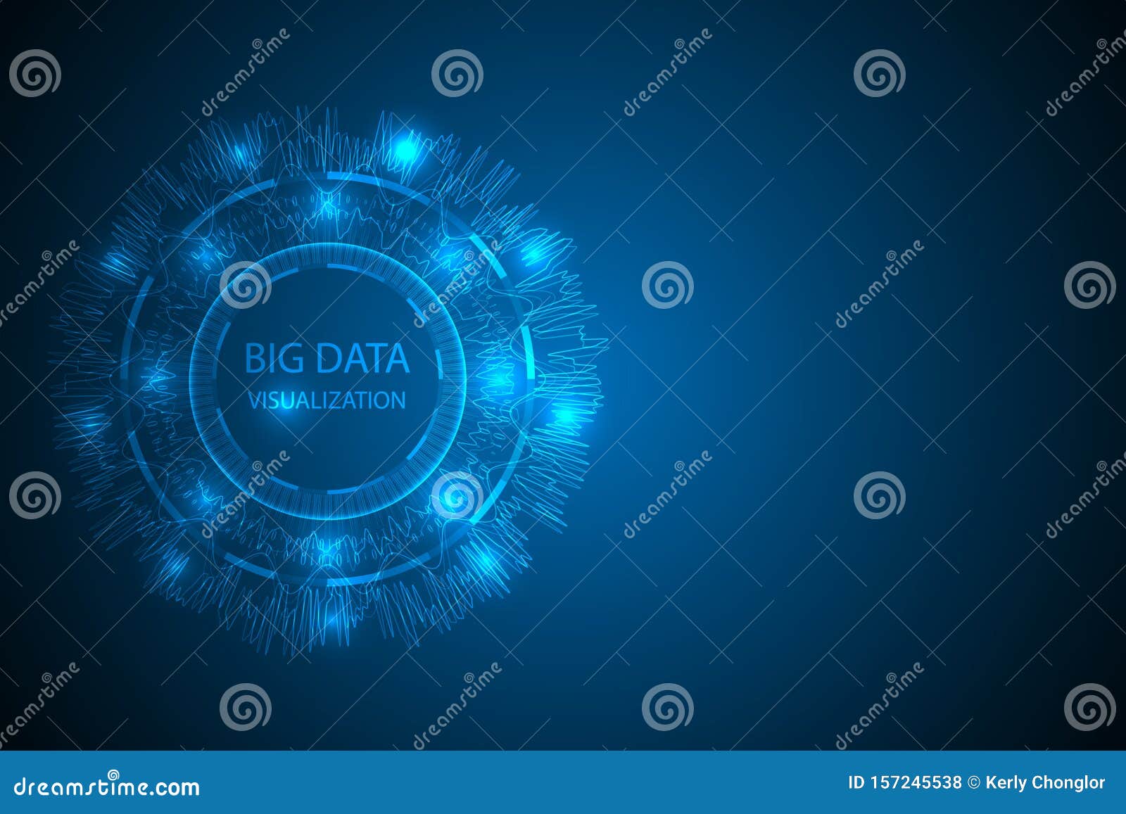 Big Data Visualization Abstract Background. Stock Illustration ...