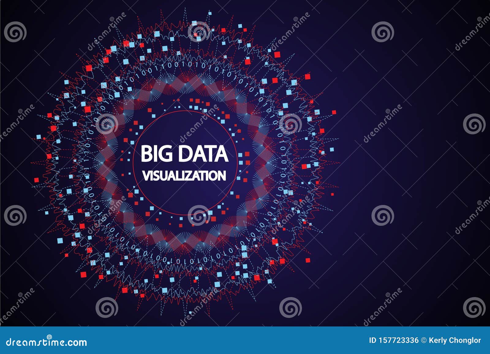 Big Data Visualization Abstract Background Stock Illustration ...