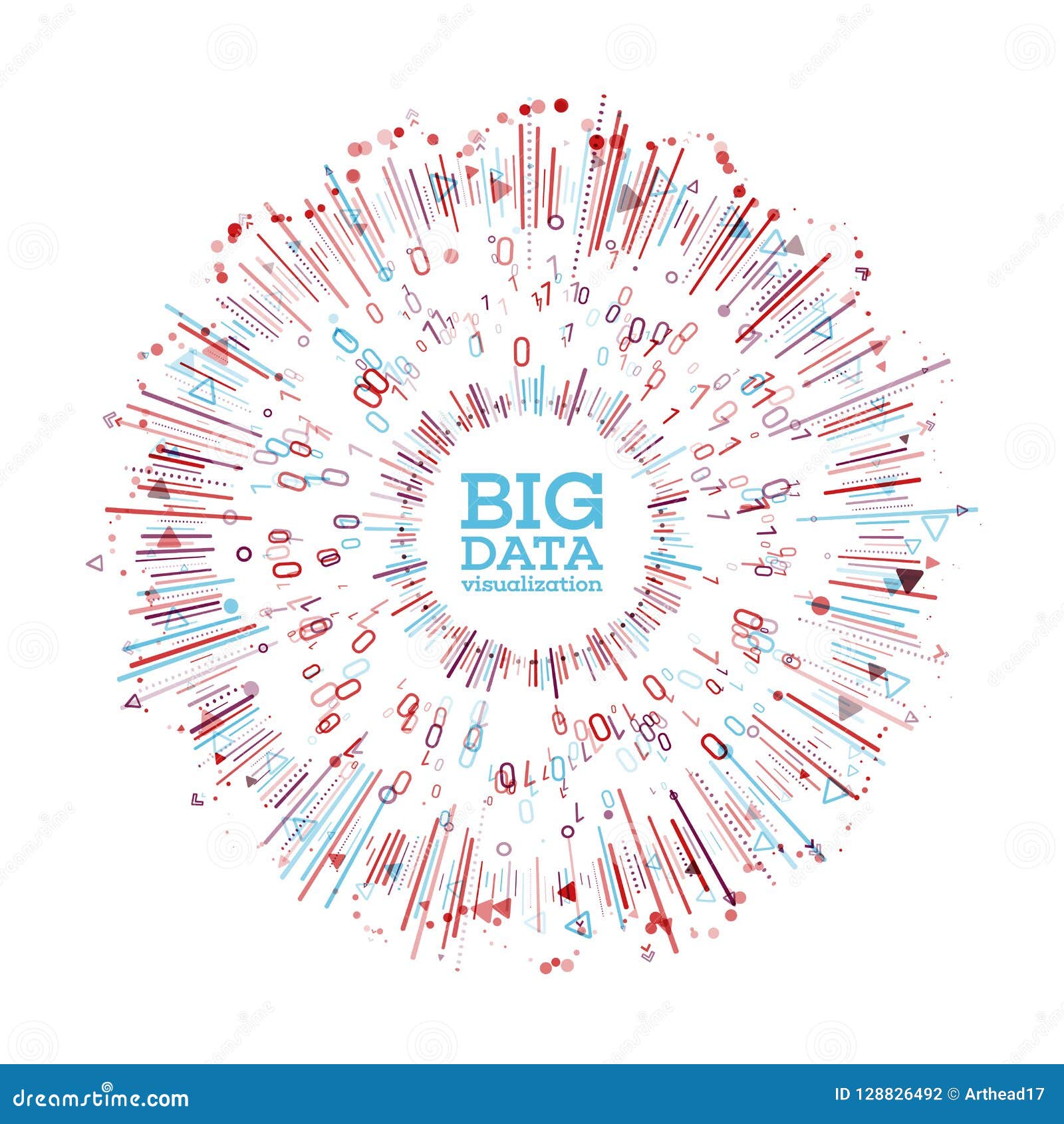 Big Data Visualization. Abstract Background with Dots Array and Stock Vector - Illustration of ...