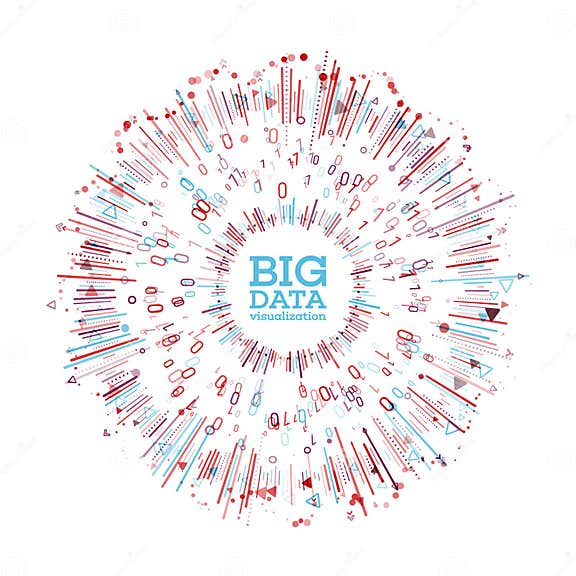Big Data Visualization. Abstract Background with Dots Array and Stock Vector - Illustration of ...