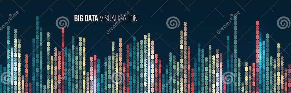 Big Data Visualization Abstract Background With Lines Array And Binary 3509