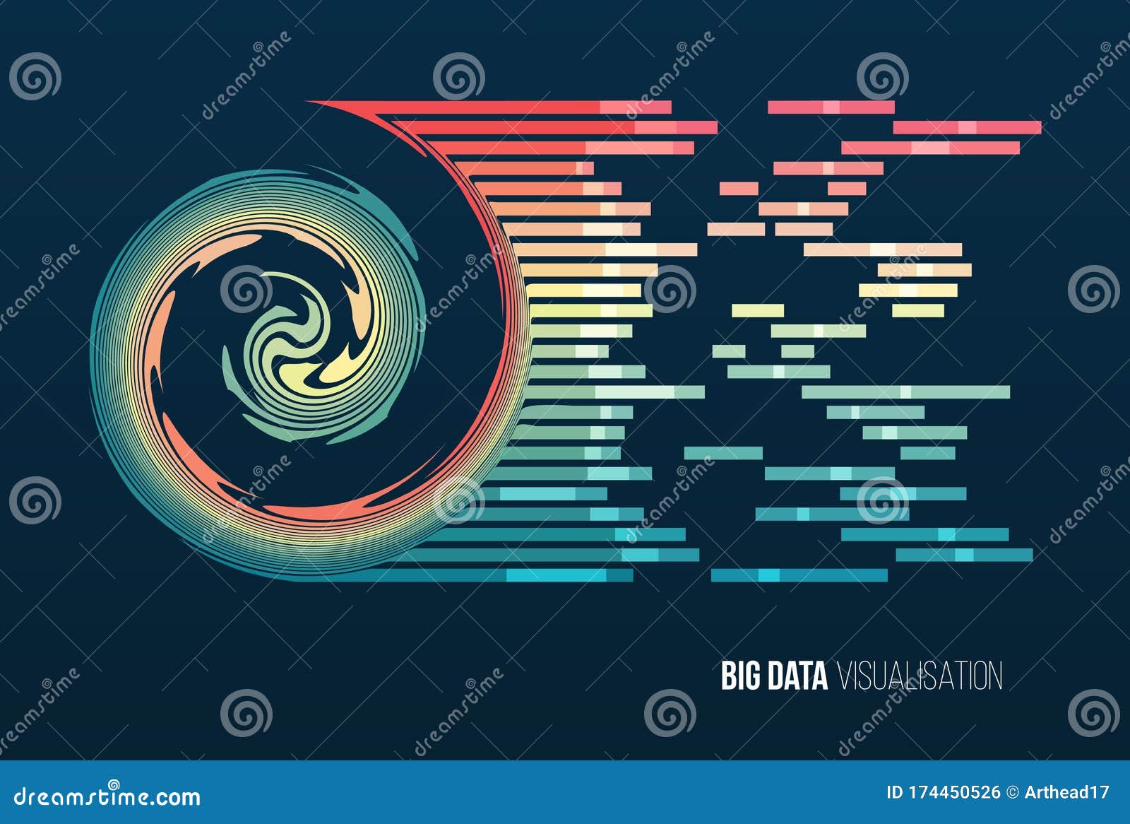 Big Data Visualization. Abstract Background with Lines Array and ...