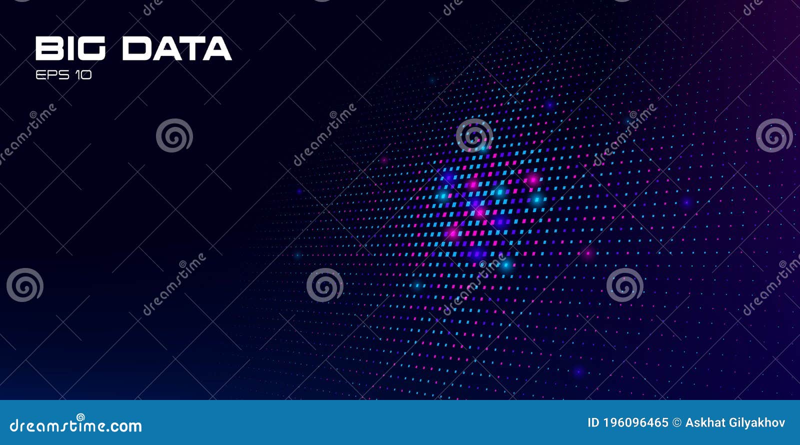 Big Data Visualization. Abstract Background Multicolored Data Units on ...