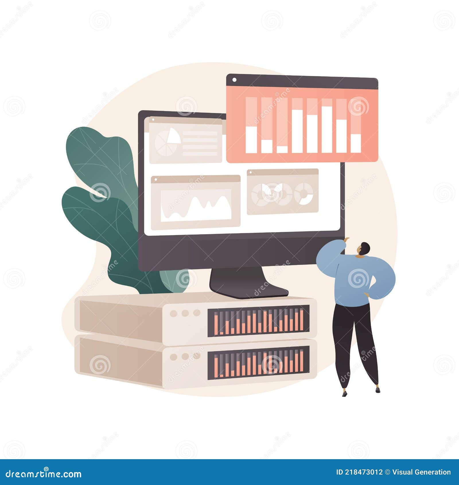 Big Data Visualization Abstract Concept Vector Illustration. Stock ...