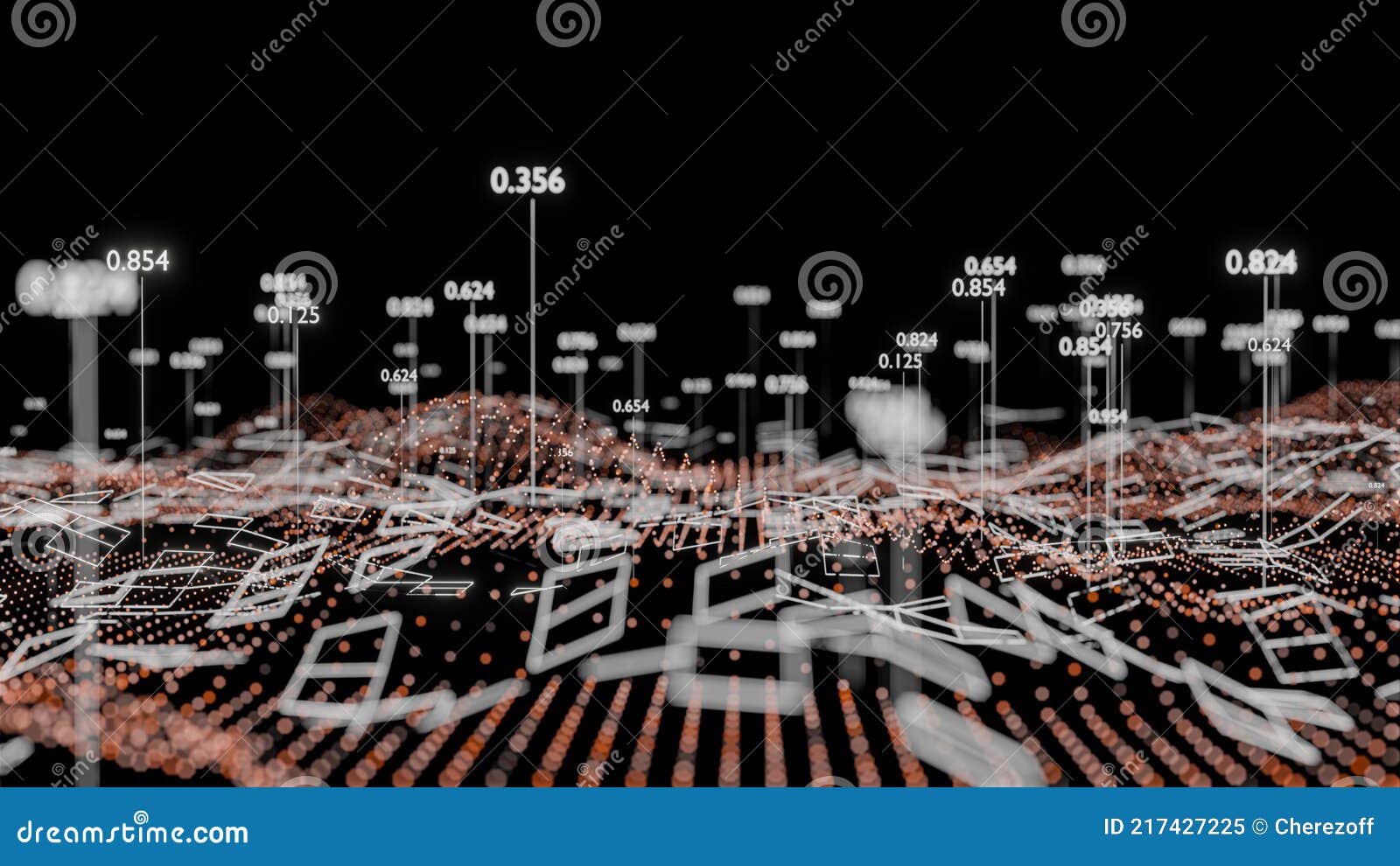 Big Data Visualization. Abstract Structure Stock Illustration ...