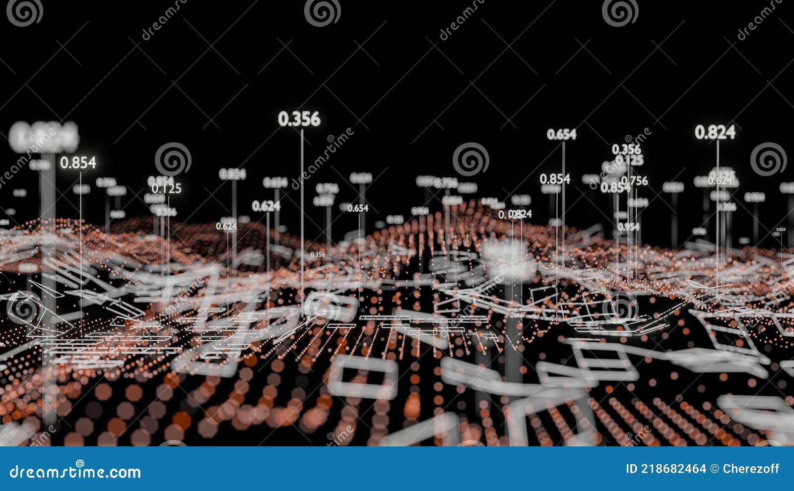 Big Data Visualization. Abstract Structure Stock Illustration ...