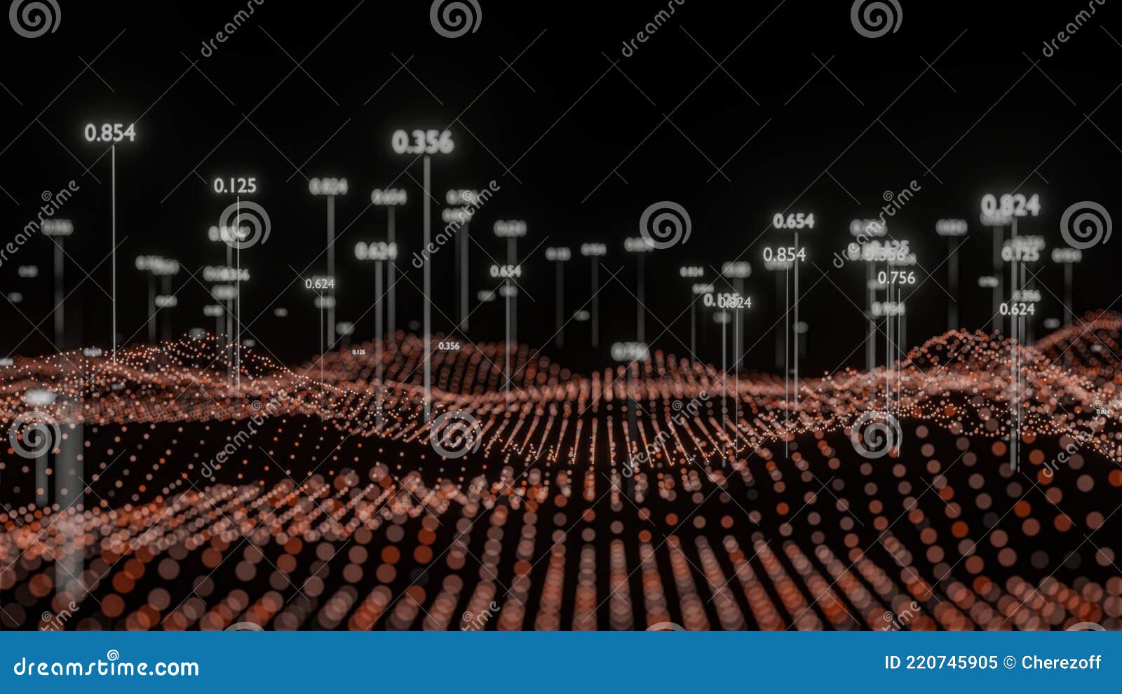 Big Data Visualization Abstract Structure Stock Illustration