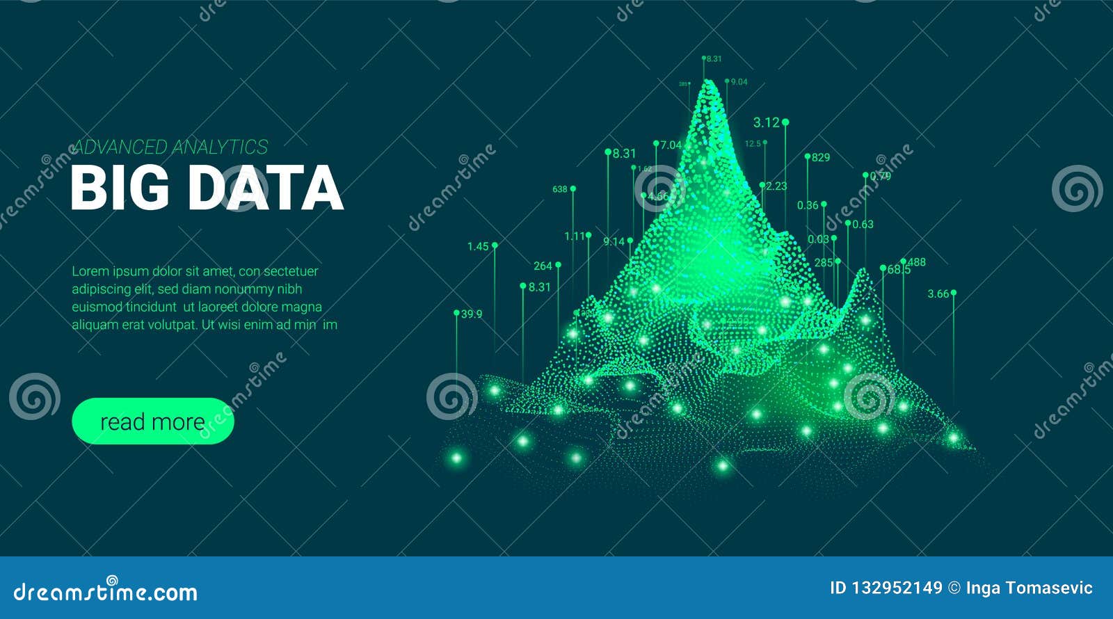 Big Data Visualization and Analysis. Stock Vector - Illustration of ...