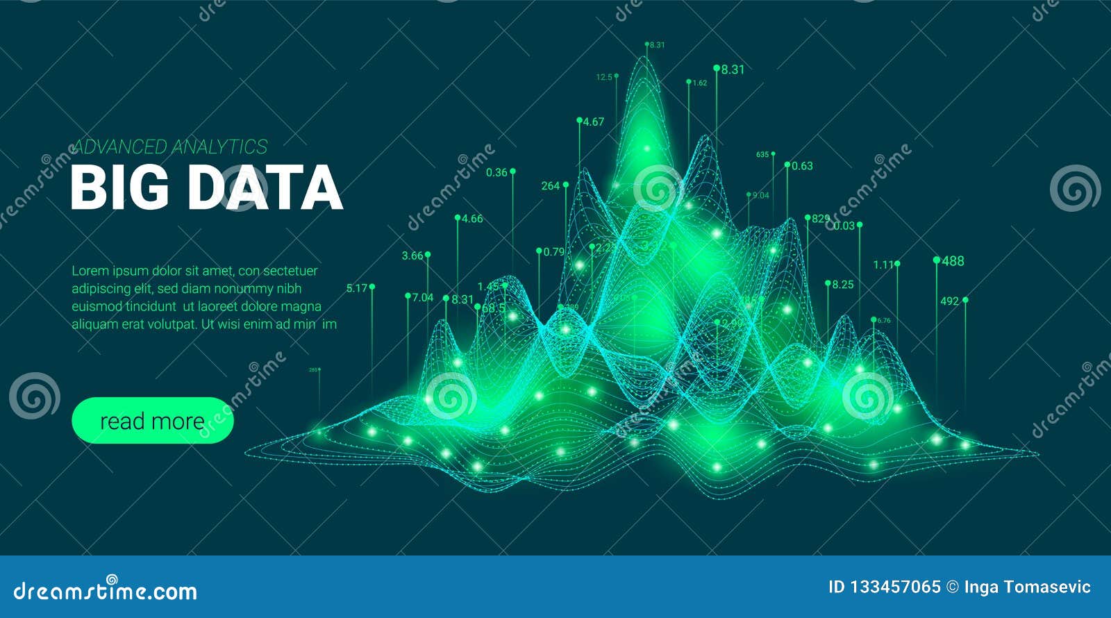 Big Data Visualization and Analysis. Stock Vector - Illustration of ...