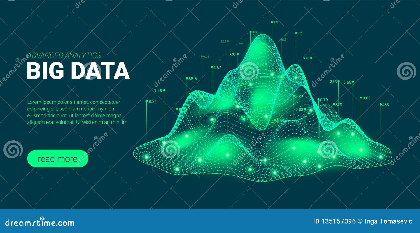 Big Data Visualization and Analysis. Stock Vector - Illustration of ...