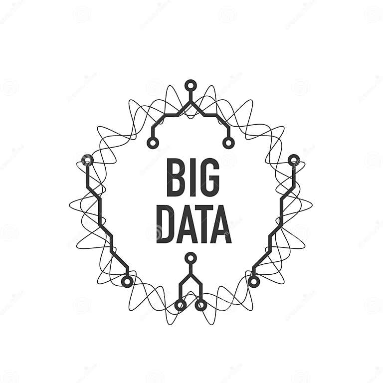 Big Data Visualization. Data Array Visual Concept. Graphic Abstract Background. Vector ...