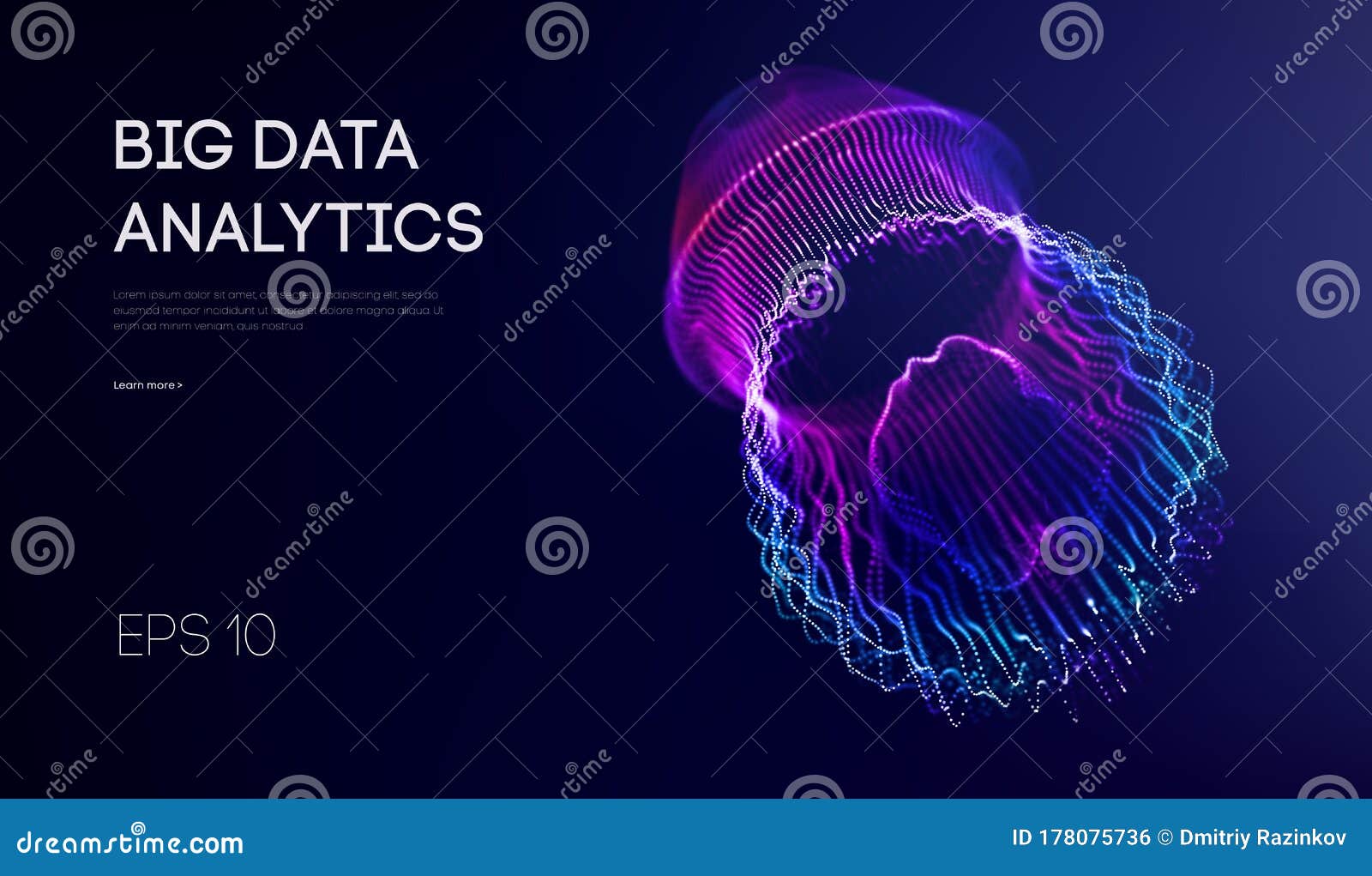 Big Data Visualization. Background 3d .Big Data Connection Background Stock Vector ...