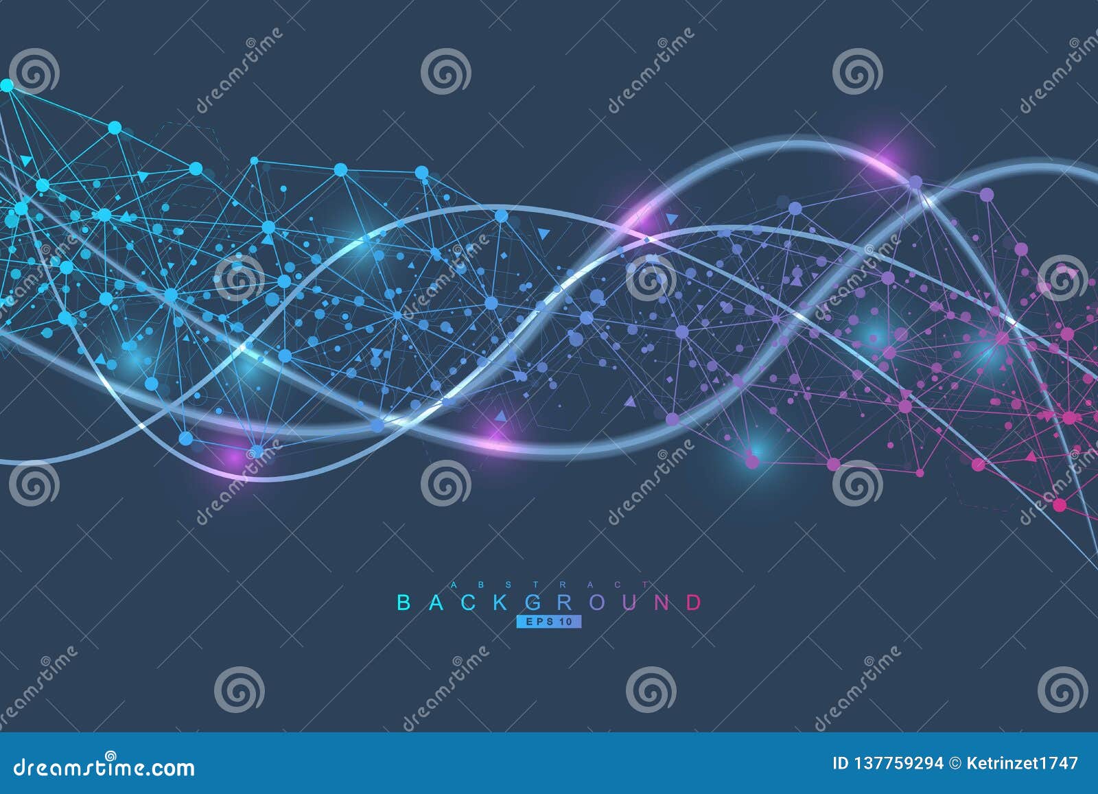 Big Data Visualization Background. Modern Futuristic Virtual Abstract ...