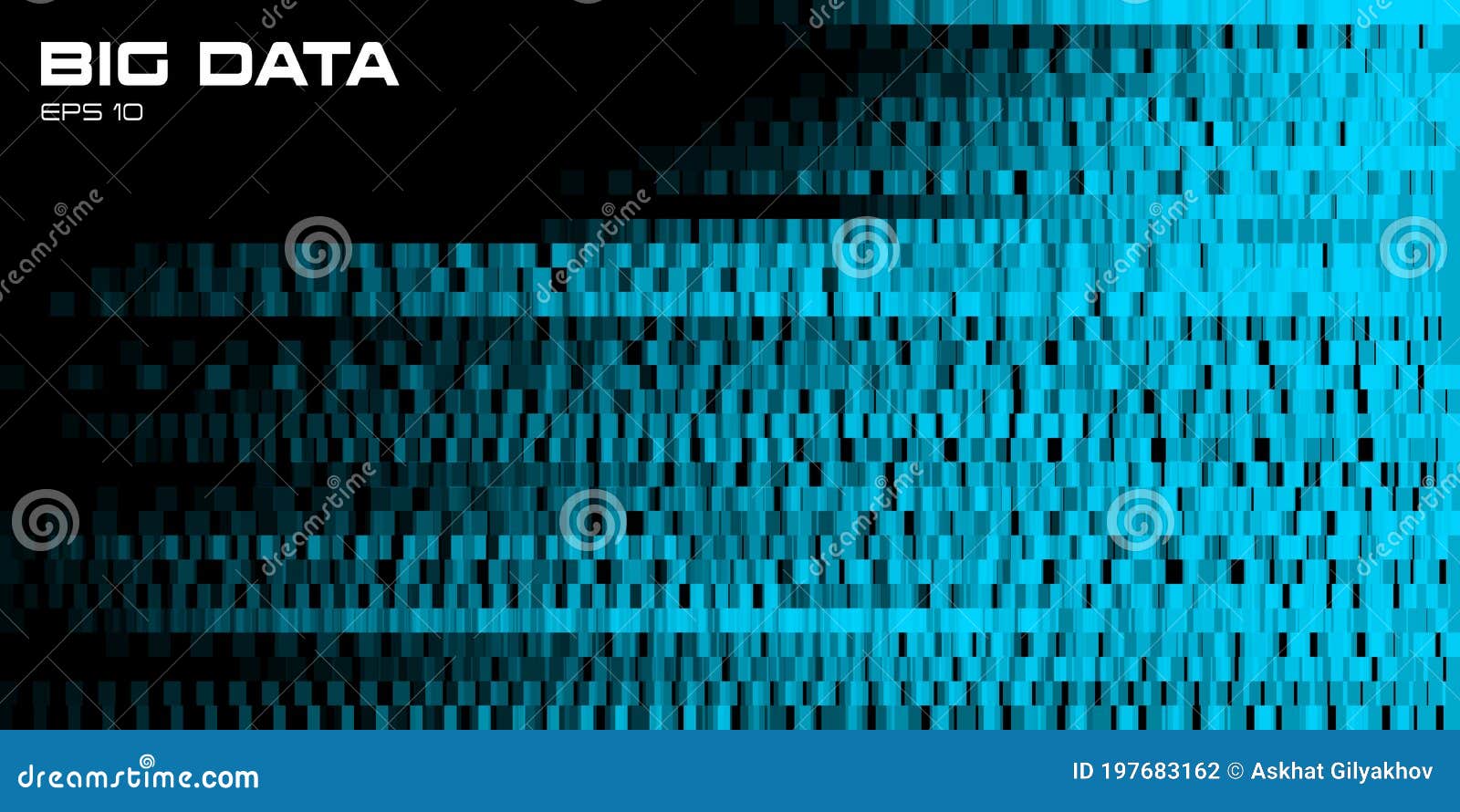 Big Data Visualization. Blue Abstract Data Background of a Large Number ...