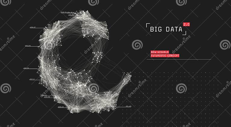 Big Data Visualization. Cluster Computing Network. Social Media ...