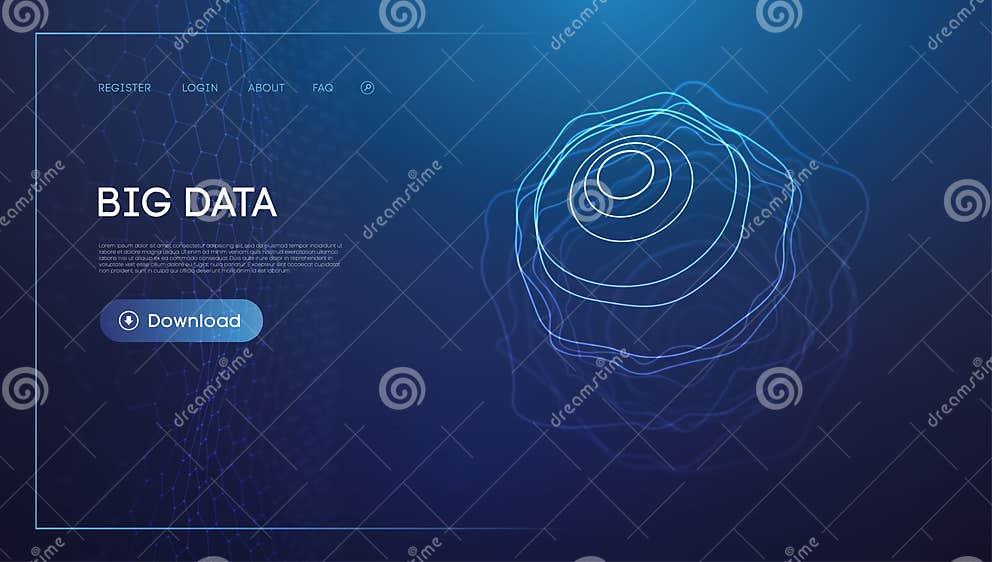 Big Data Visualization Concept with Abstract Swirls Stock Vector - Illustration of algorithm ...