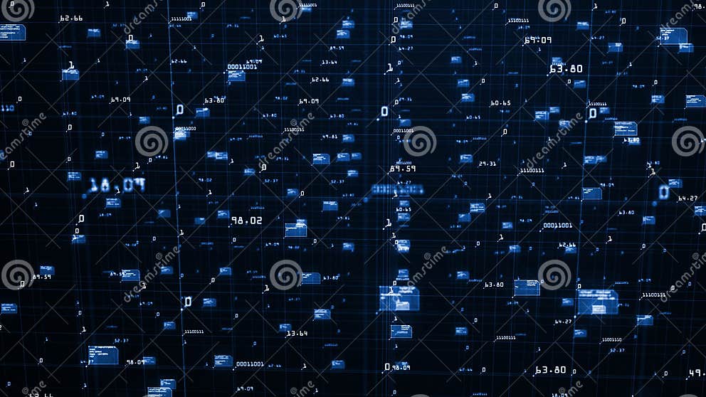 Big Data Visualization Concept. Machine Learning Algorithms. Analysis of Information Stock ...
