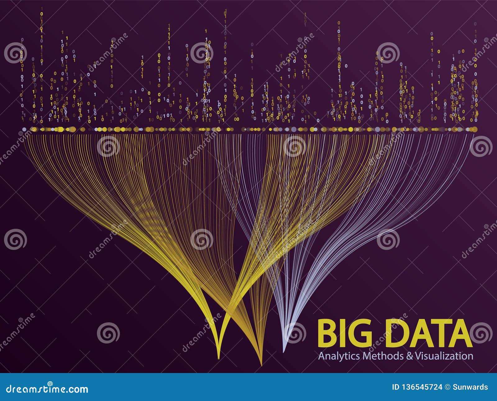 Big Data Visualization Concept Vector. Stock Vector - Illustration of ...