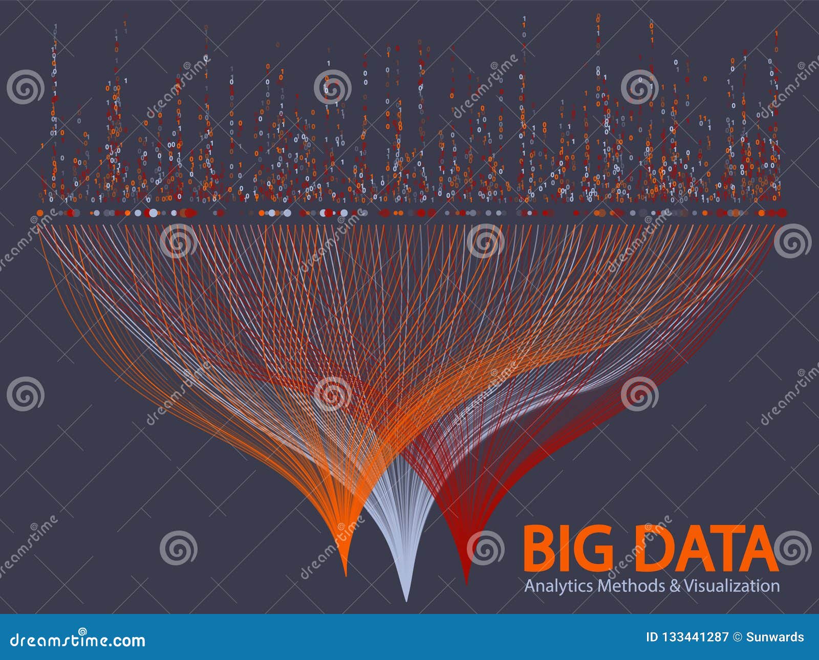 Big Data Visualization Concept Vector. Stock Vector - Illustration of ...