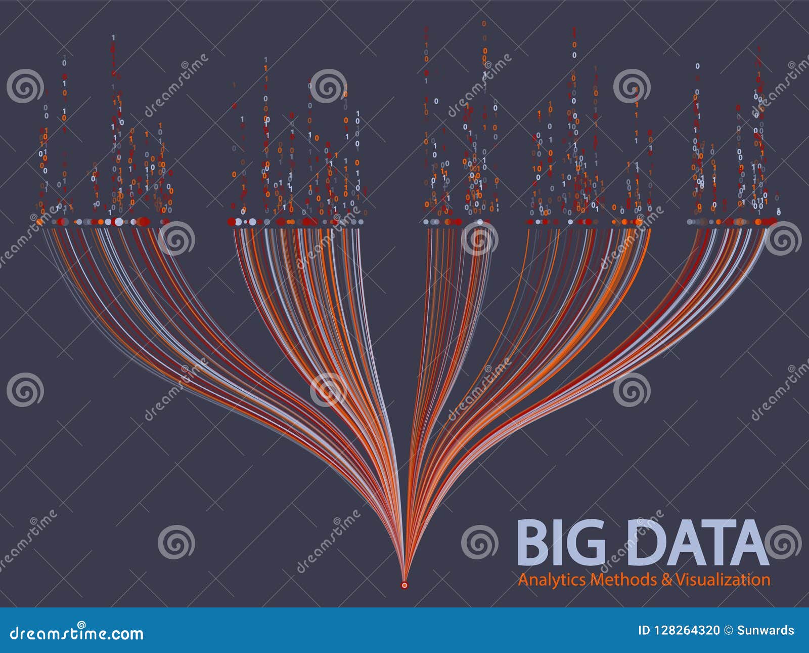 Big Data Visualization Concept Vector. Stock Vector - Illustration of ...