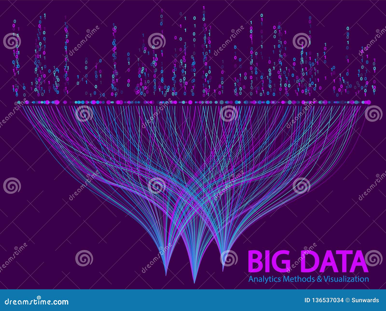 Big Data Visualization Concept Vector. Stock Vector - Illustration of ...
