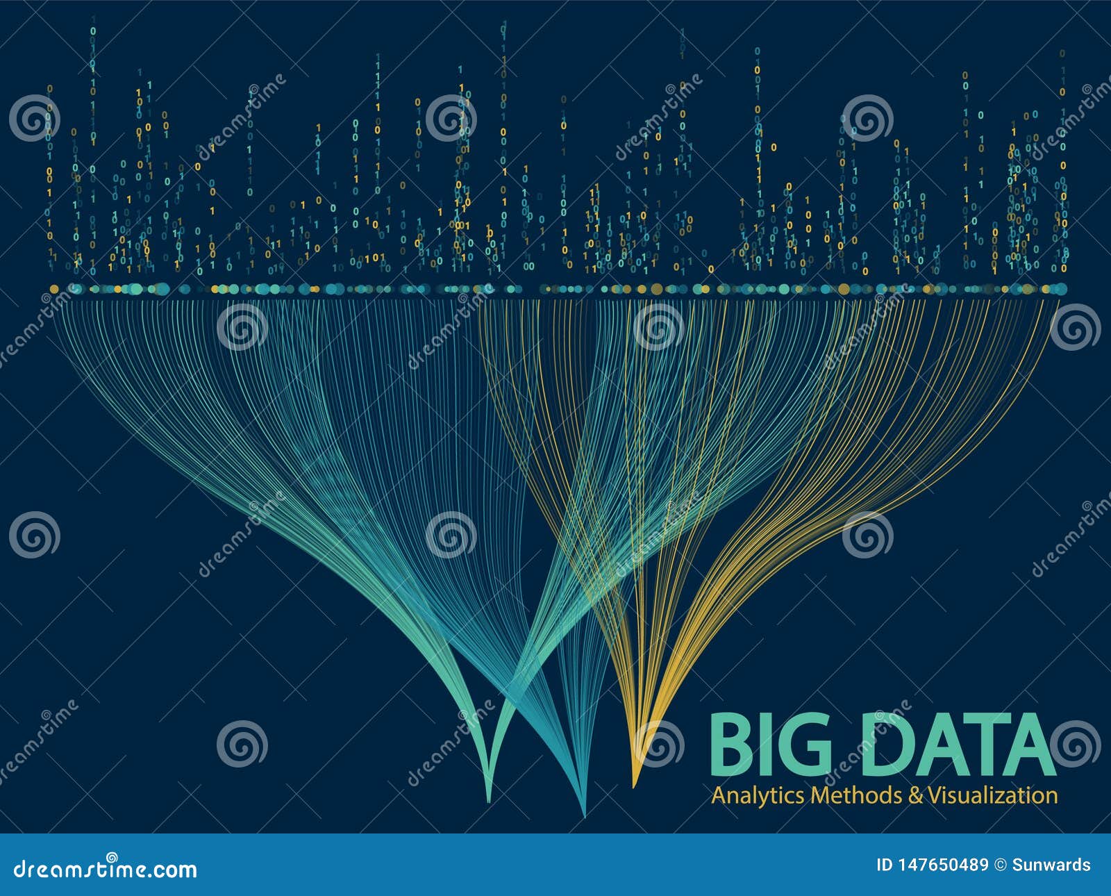 Big Data Visualization Concept Vector Stock Vector Illustration Of