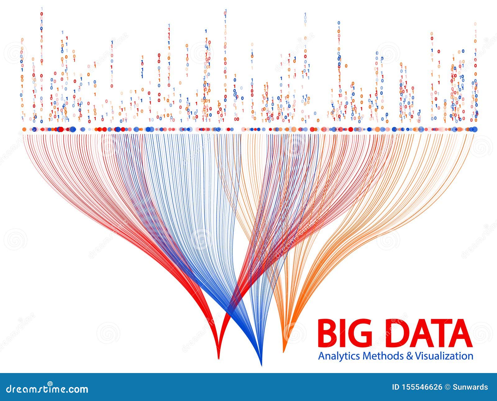 Big Data Visualization Concept Vector Stock Vector Illustration Of Fractal Matrix 155546626