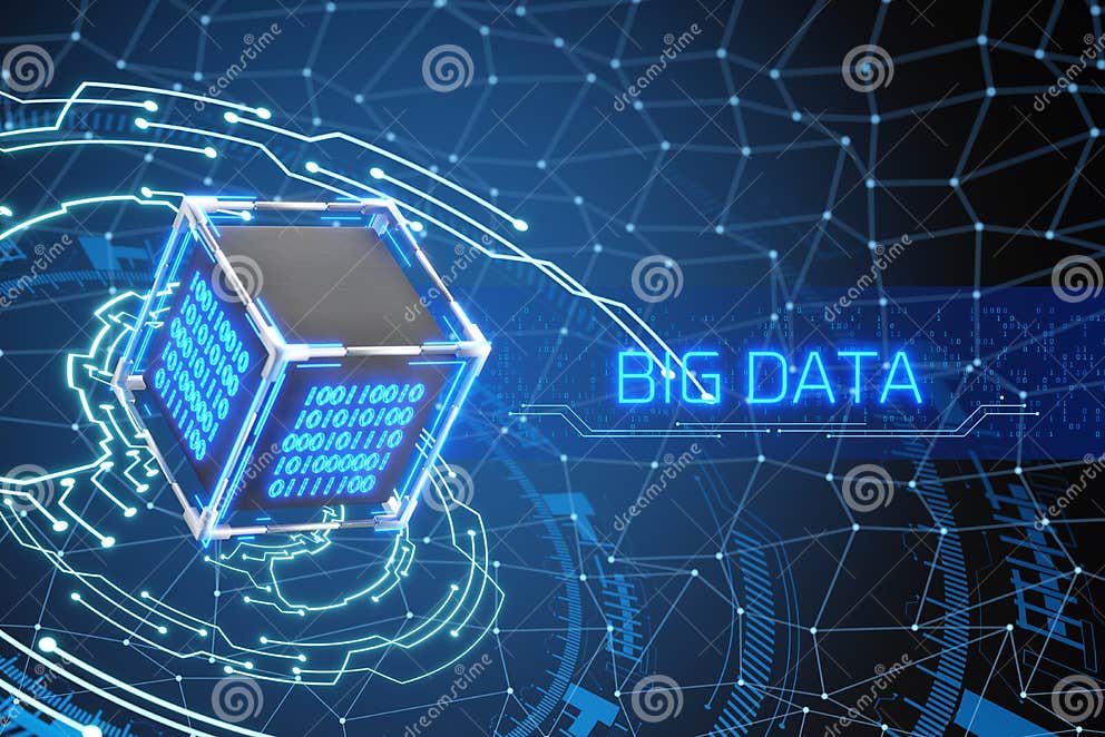 Big Data Visualization. Big Data Connection Complex. Data Array Visual Concept. Graphic Abstract ...