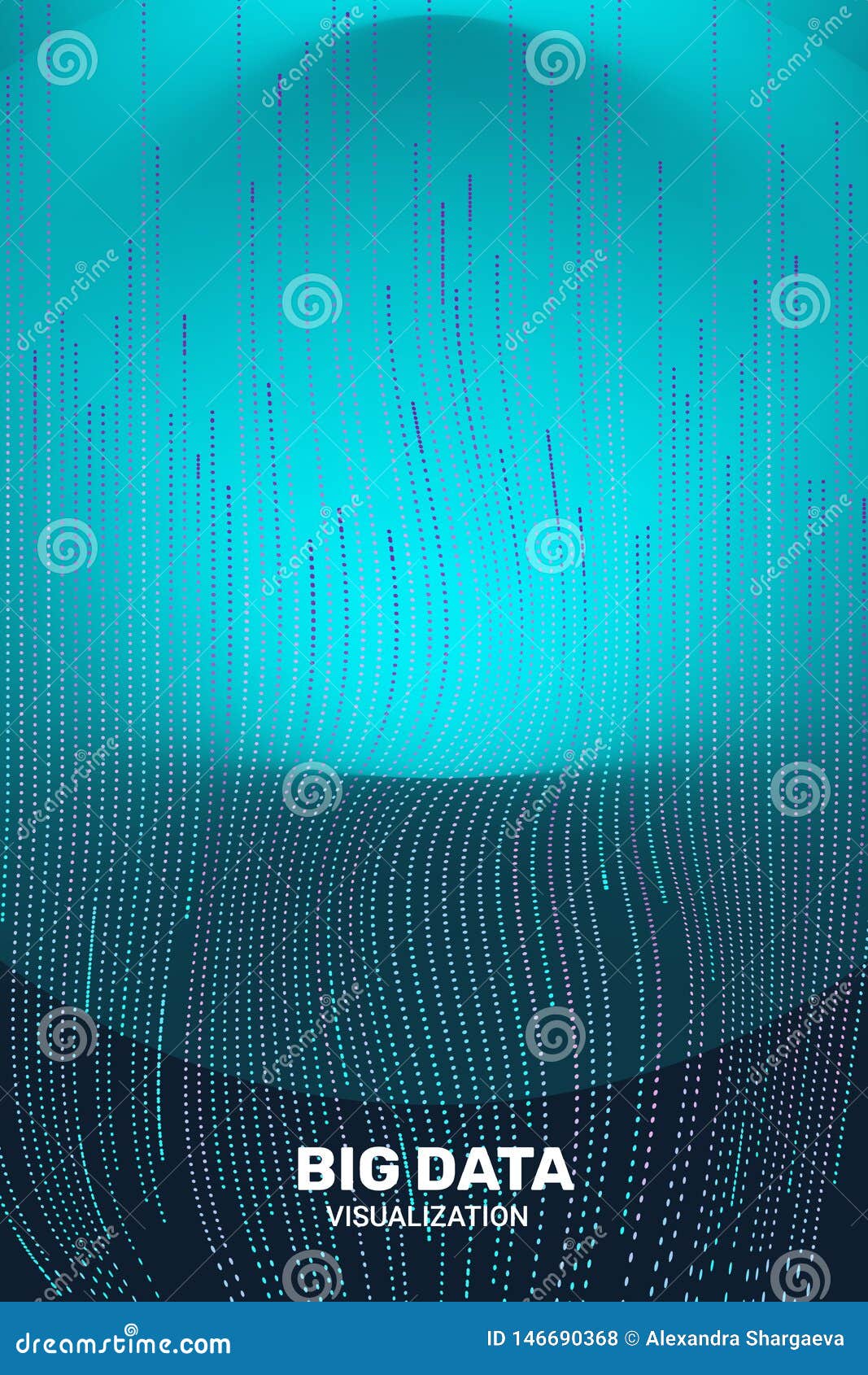 Big Data Visualization. 3D Futuristic Information Stock Vector ...