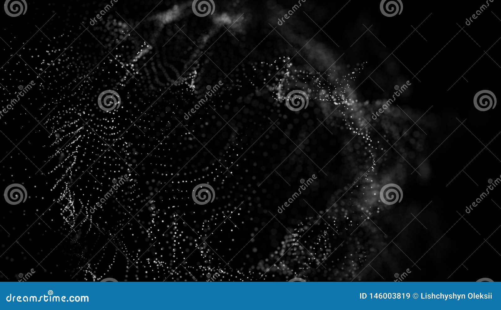 Big Data Visualization 3D. Technology Wave. Analytics Representation ...