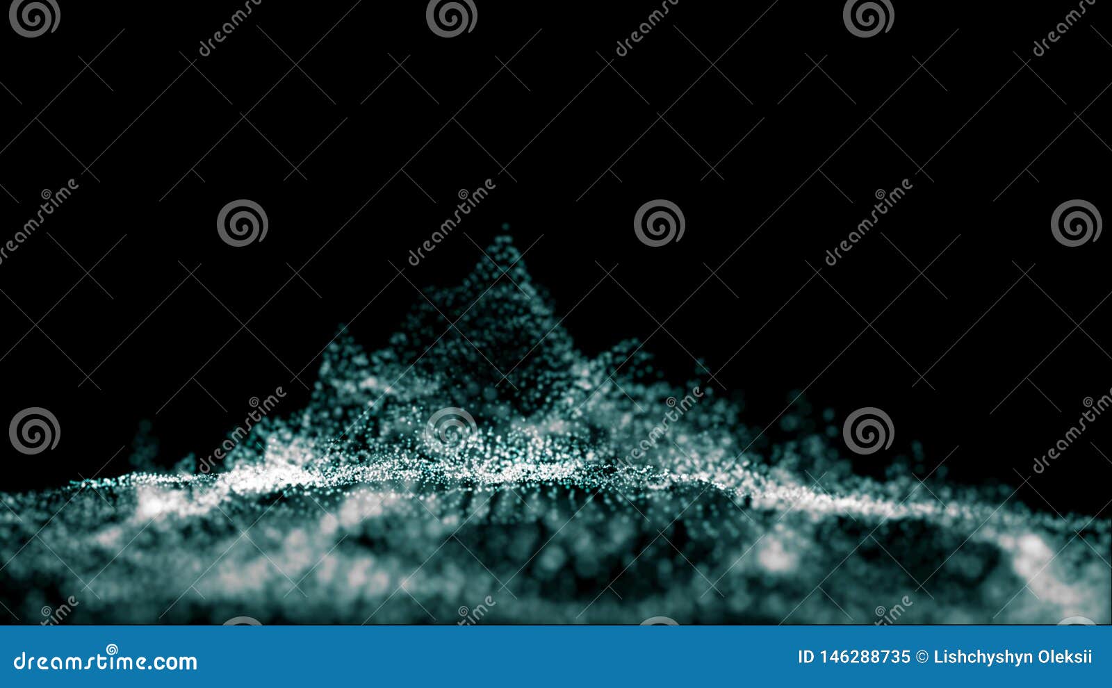 Big Data Visualization 3D. Technology Wave. Analytics Representation ...