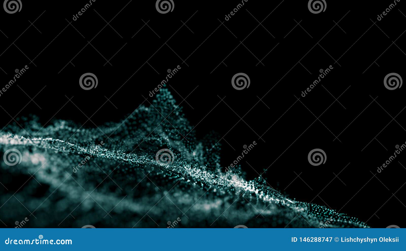 Big Data Visualization 3D. Technology Wave. Analytics Representation ...
